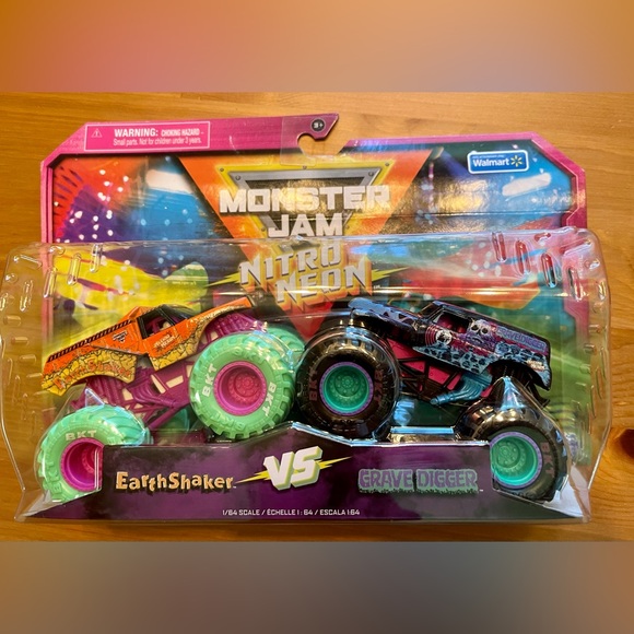 monster jam | Toys | Monster Jam Nitro Neon Set Earth Shakergrave ...